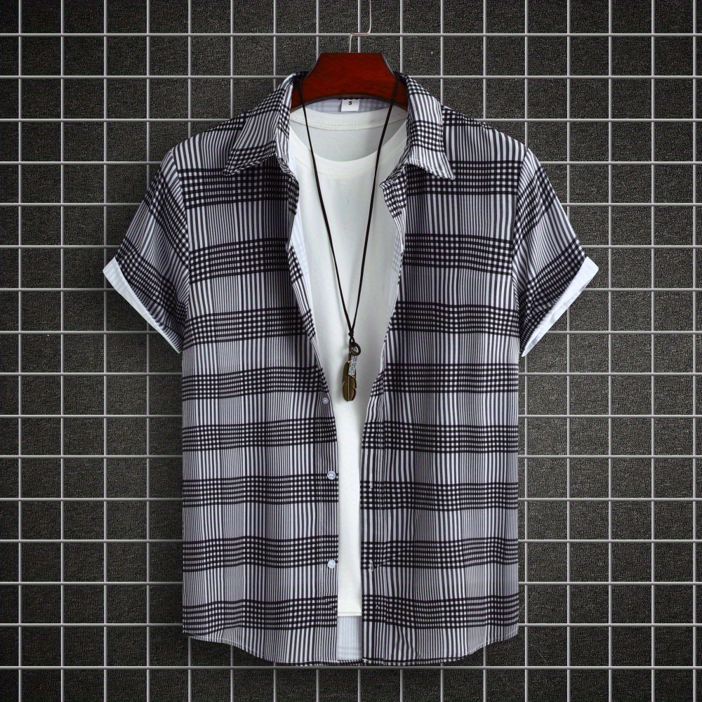 Hawaiian Theme Various Print Men's Casual Short Sleeve Shirt - Temu Ireland