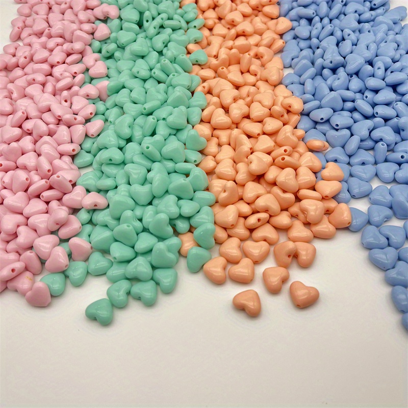 Love Heart Single Color Beads Bulk Loose Beads Straight Hole - Temu Canada