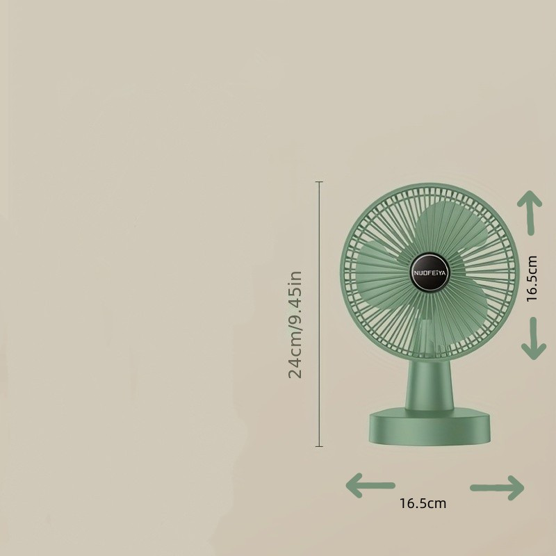 Usb Desktop Fan Built in Battery Sustainable 2 - Temu New Zealand