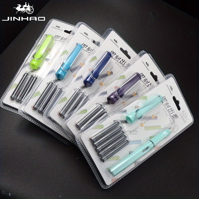 Fountain Pen Set Black Ink Jinhao 619 Ink Pen School Student - Temu New ...