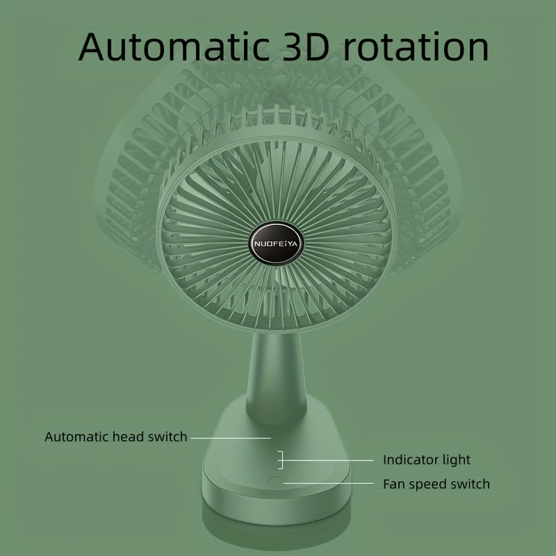 Usb Desktop Fan Built in Battery Sustainable 2 - Temu New Zealand