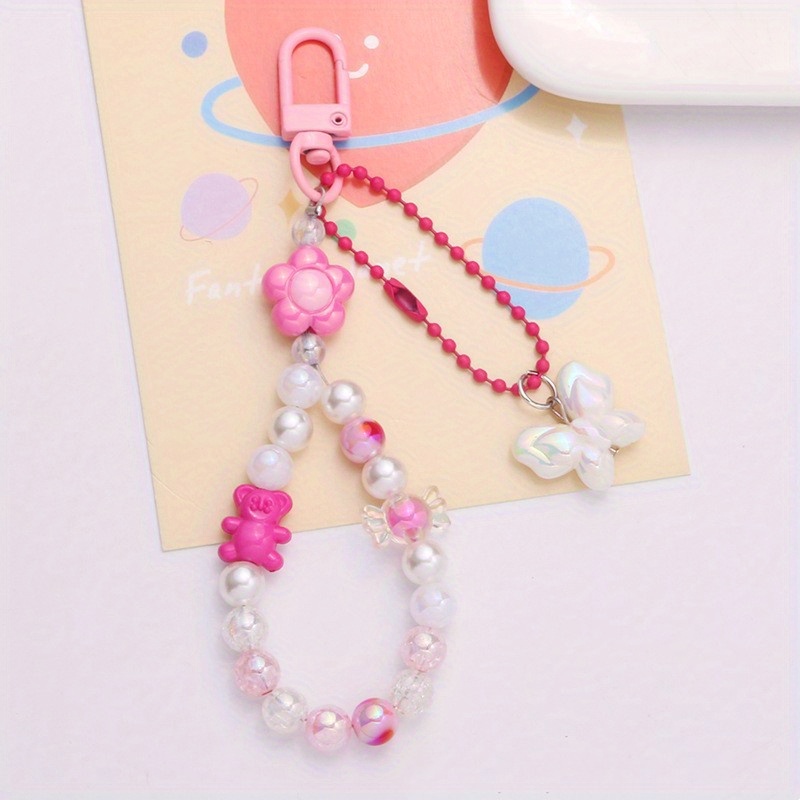 Cartoon Butterfly Flower Bracelet Keychain Cute Acrylic - Temu United ...