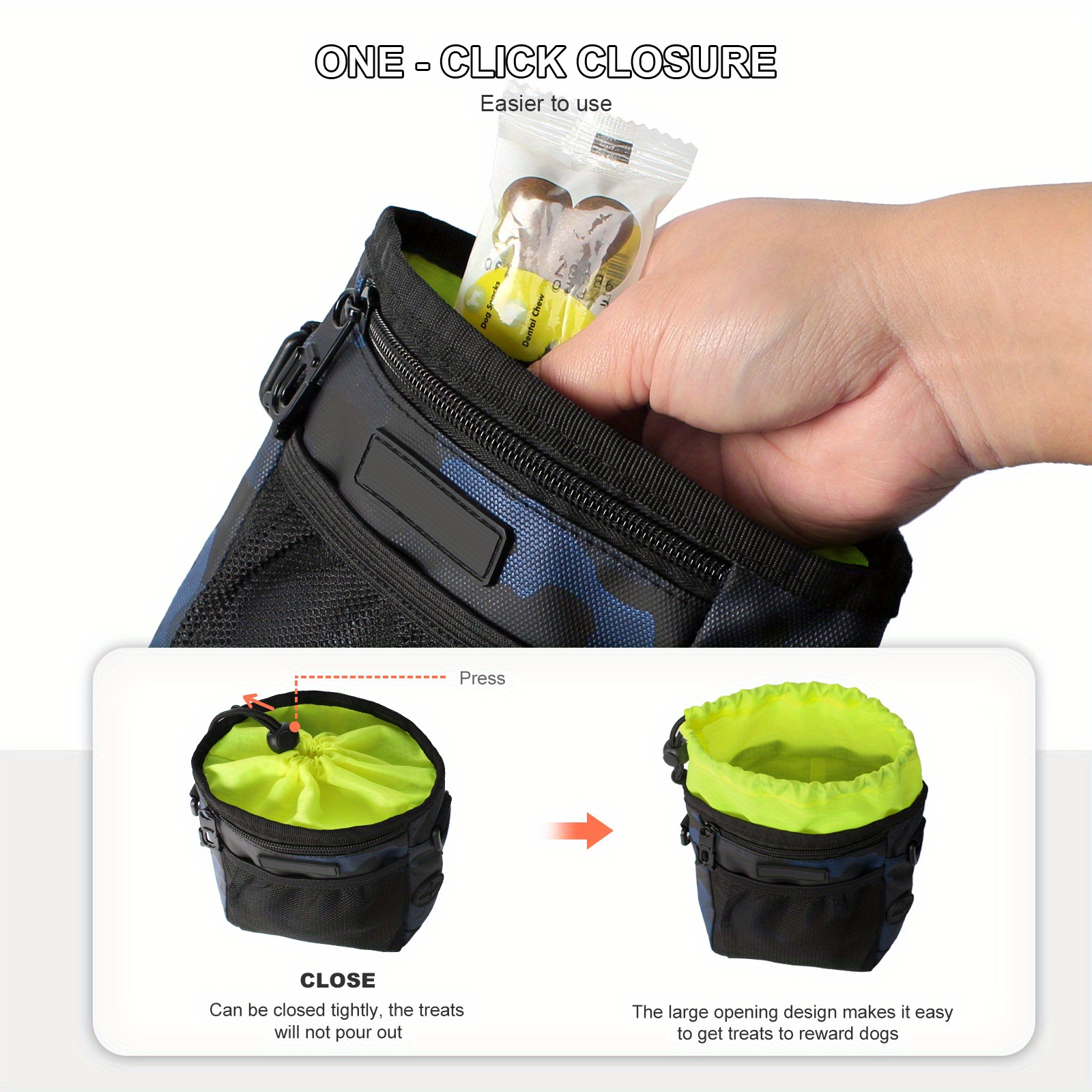 dog treat pouch bag portable dog walking pack built in poop - Temu Germany