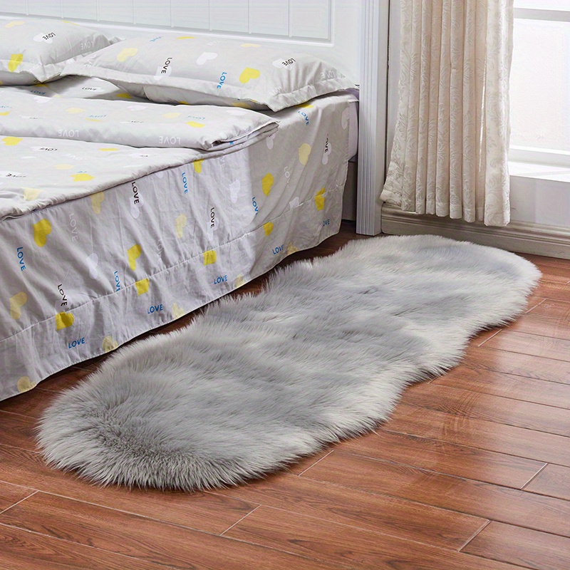 Wool Carpet Long Fur Carpet Indoor Bedroom Floor Mat Ripped - Temu ...