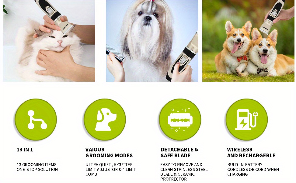 Upgrade Pet Care Routine: Rechargeable Cordless Dog Grooming - Temu New ...