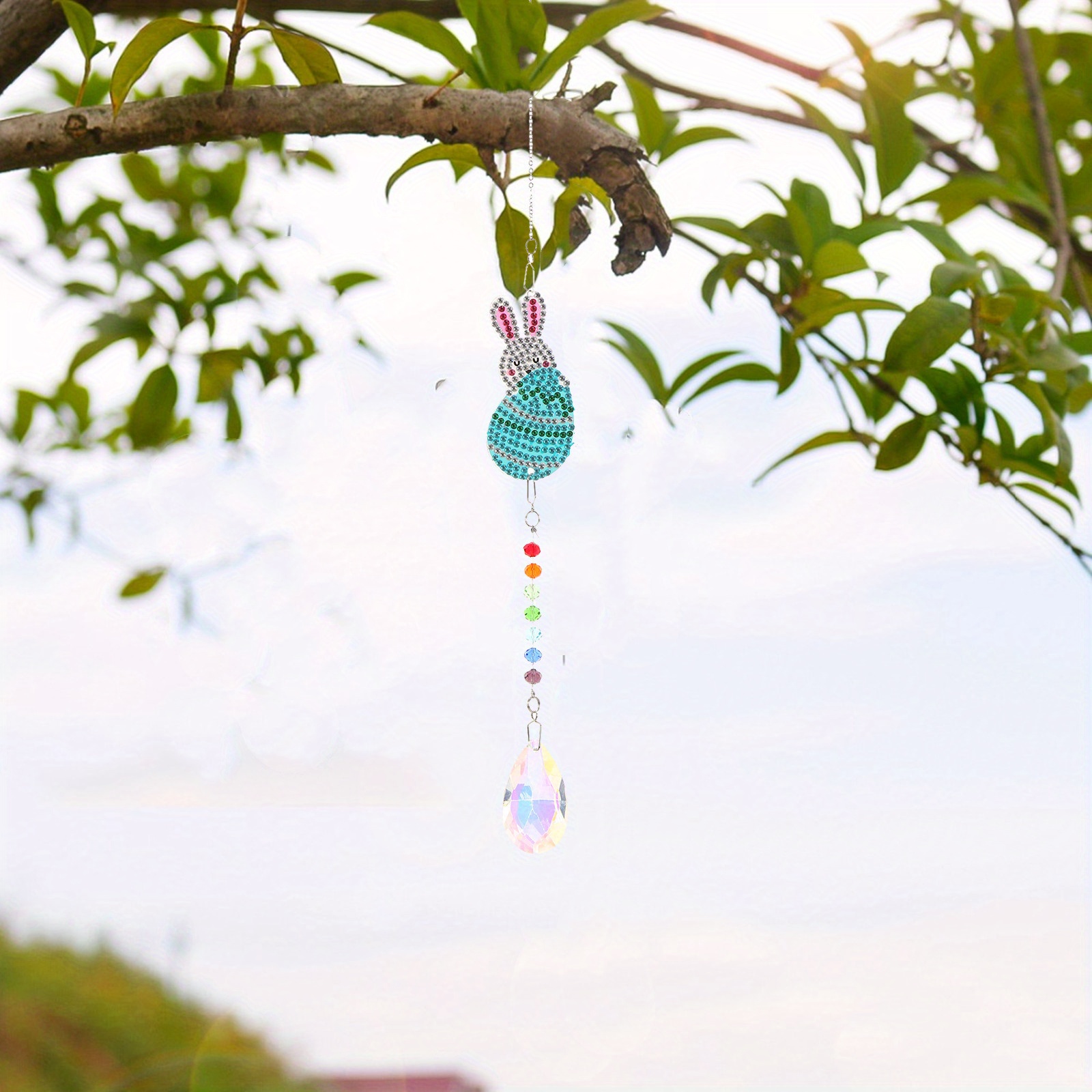 Diamond Art Painting Catcher Rabbit Diy Wind Chime Double - Temu Australia