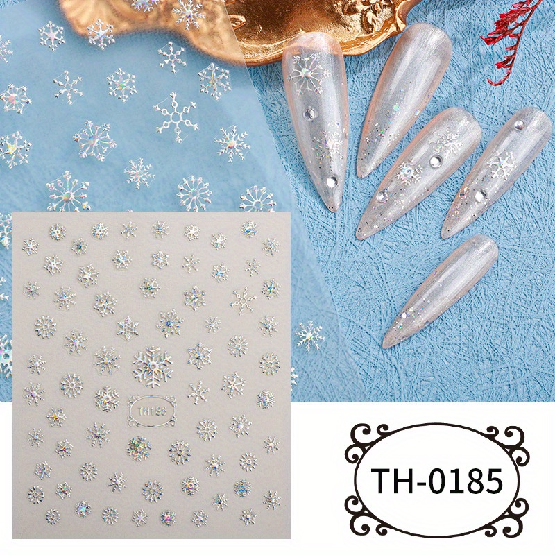 laser nail art sticker 3d nail sticker nail art decals diy - Temu Canada