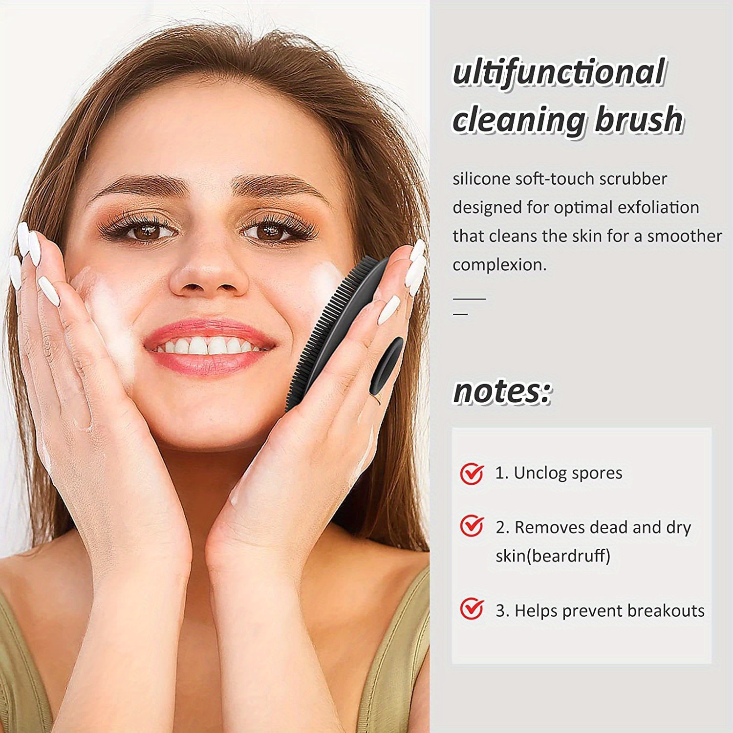 Body Brush Silicone Body Scrubber Silicone Face Scrubber - Temu Ireland