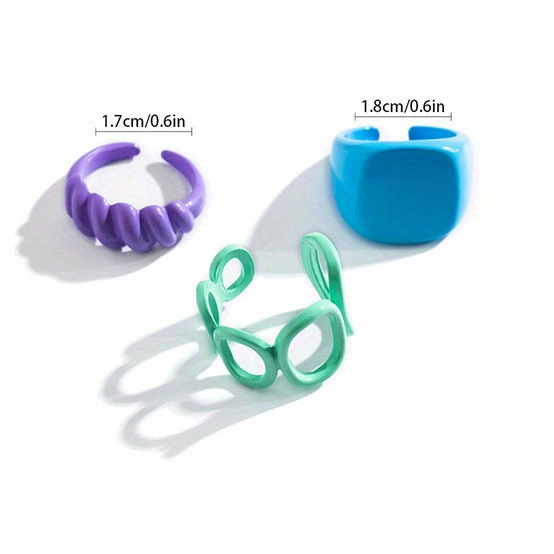 creative acrylic resin rings men's hollow round - Temu Australia
