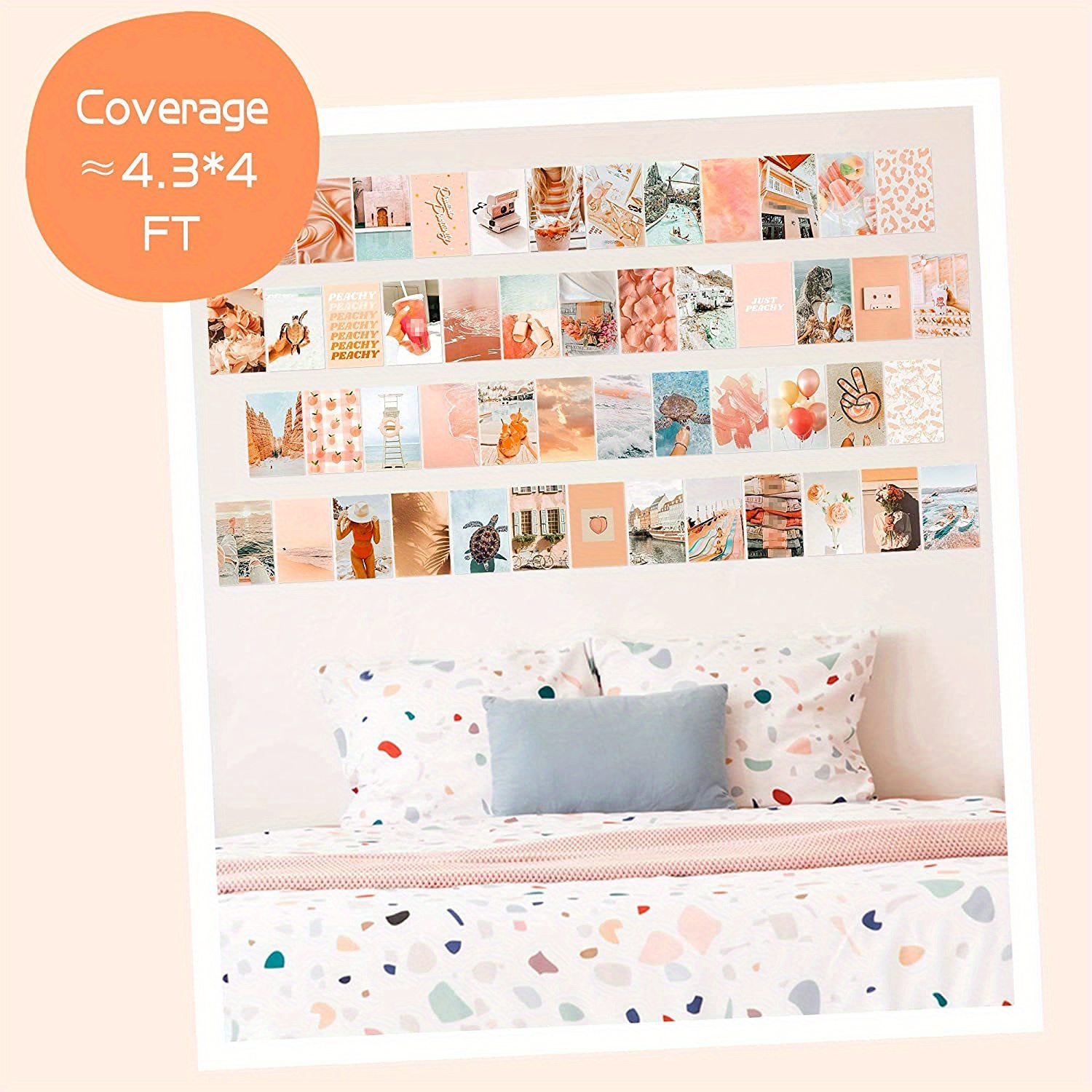 Peach Beach Aesthetic Picture Wall Collage Boho Style - Temu