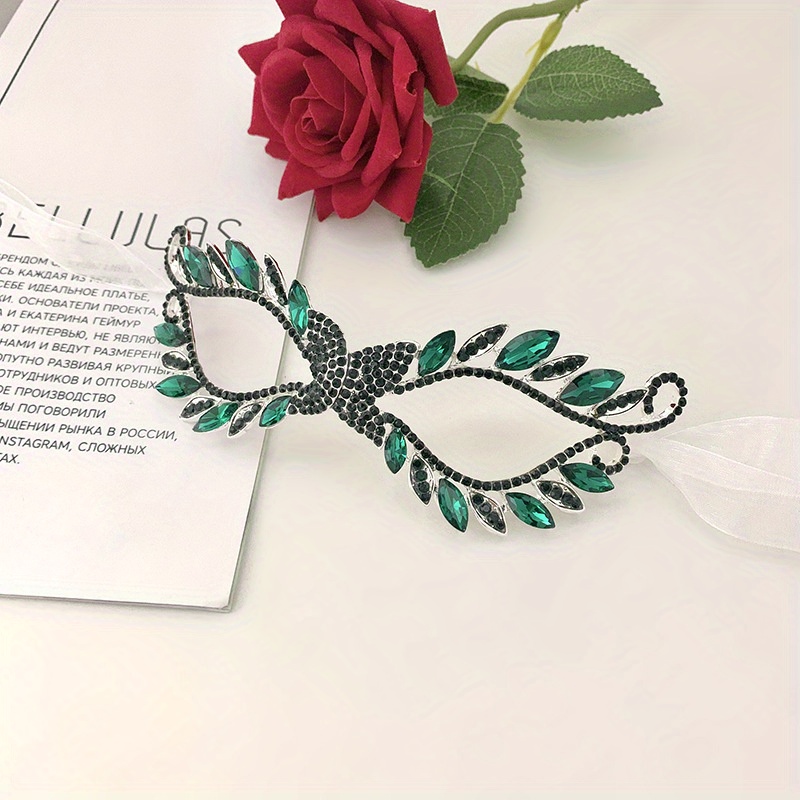 Alloy Mask Crystal Carnival Masquerade Party Accessories - Temu