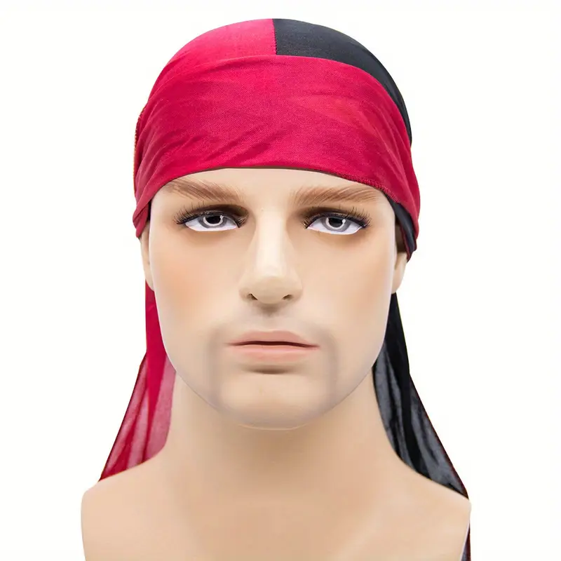 Elastic Hair Protection Pirate Hat Unisex Lightweight Soft Two Tone