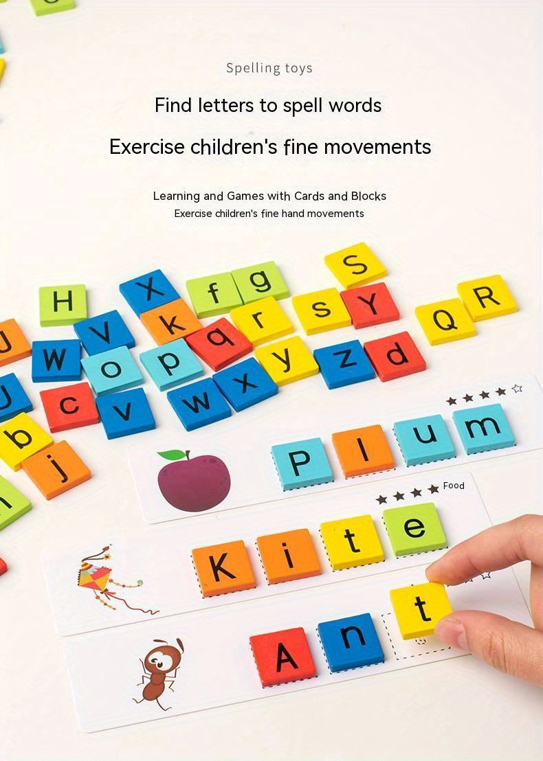 Children Early Wooden Fun Spelling Word Game 26 Alphabet - Temu New Zealand