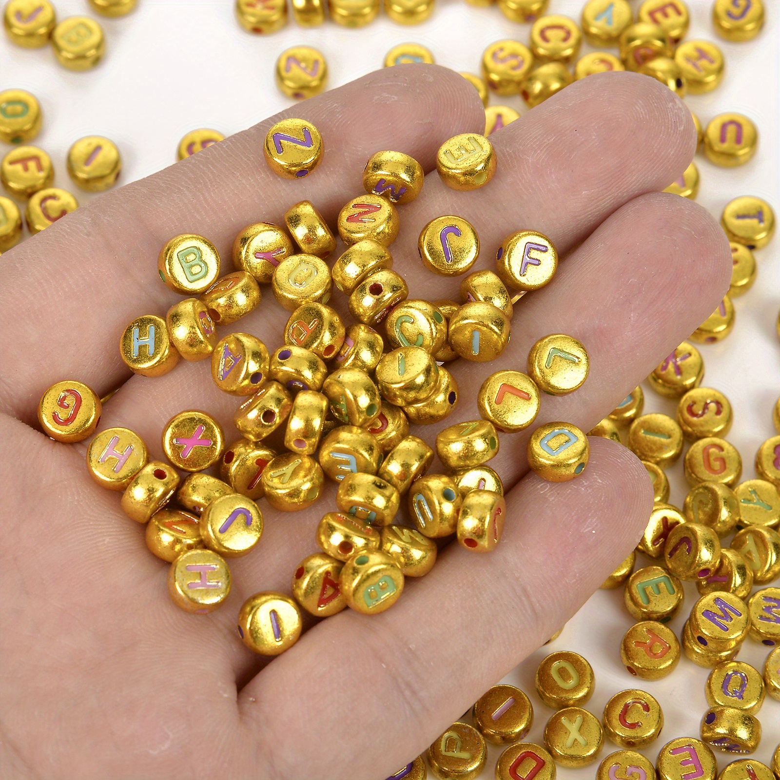 Golden Plated Garment Decoration Letter Graphic Round Sewing - Temu ...