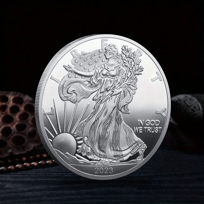 1oz American Eagle Silver Free Uncirculated Coin Replicable Silver ...