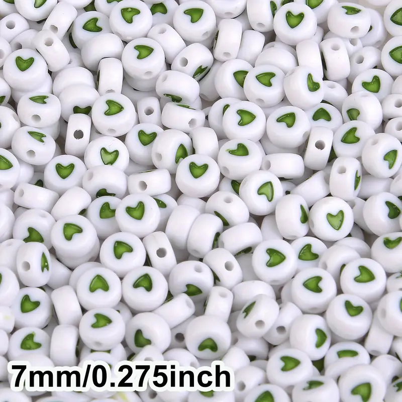 Love Heart Bead Acrylic Beads Bracelets Temu Ireland