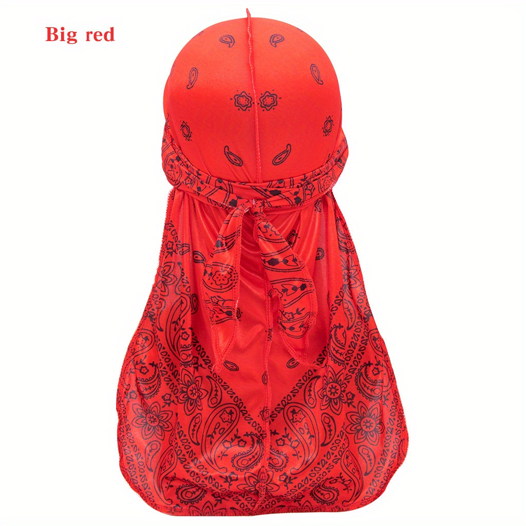 Unisex Long Pirate Hat Paisley Wrap Turban Hip Hop African Men And ...