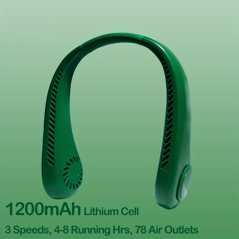1pcs Portable Neck Fan Hands Free Bladeless Fan 4000 Mah Battery ...