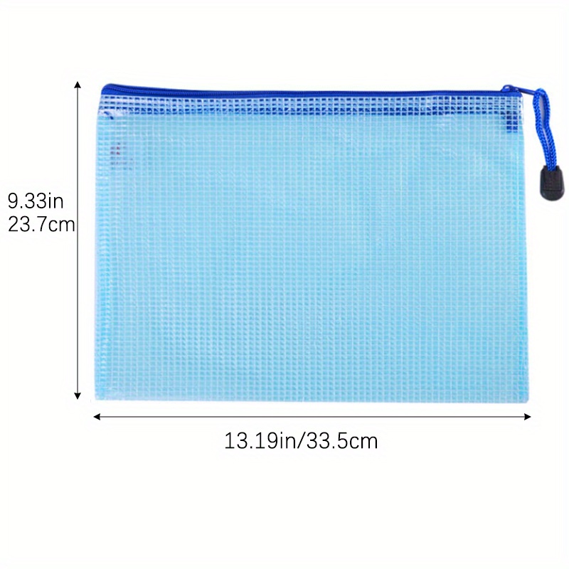 A4 File Bag Transparent Grid Zipper Bag Large Capacity - Temu United ...