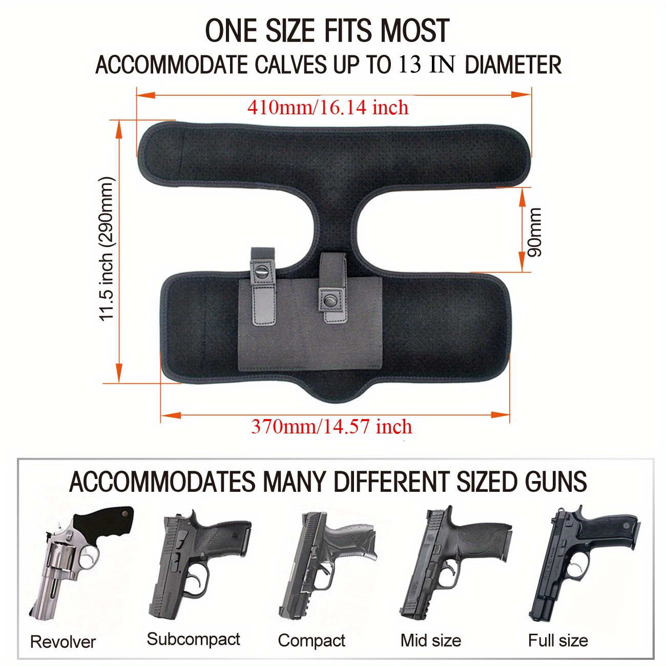 Universal Concealed Carry Ankle Holster Magazine Pouch Calf - Temu