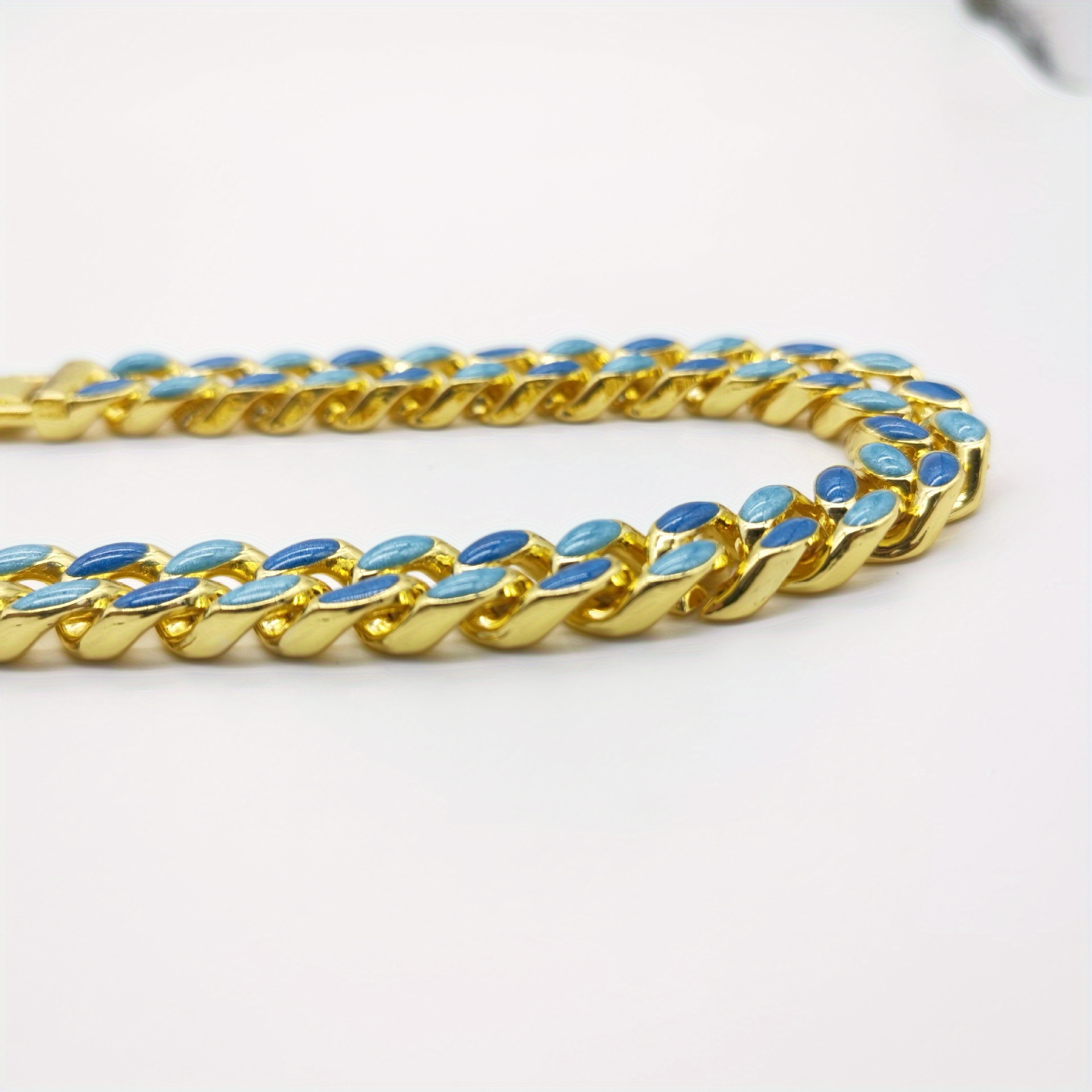 Hip Hop Trendy New Alloy Necklace Bracelet Cuban Chain Starry Sea Mens ...