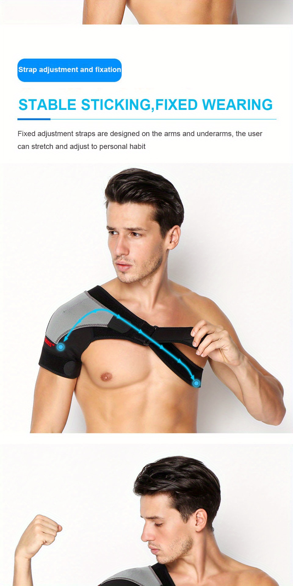 Adjustable Shoulder Brace Pressure Pad Rotator Cuff - Temu Australia