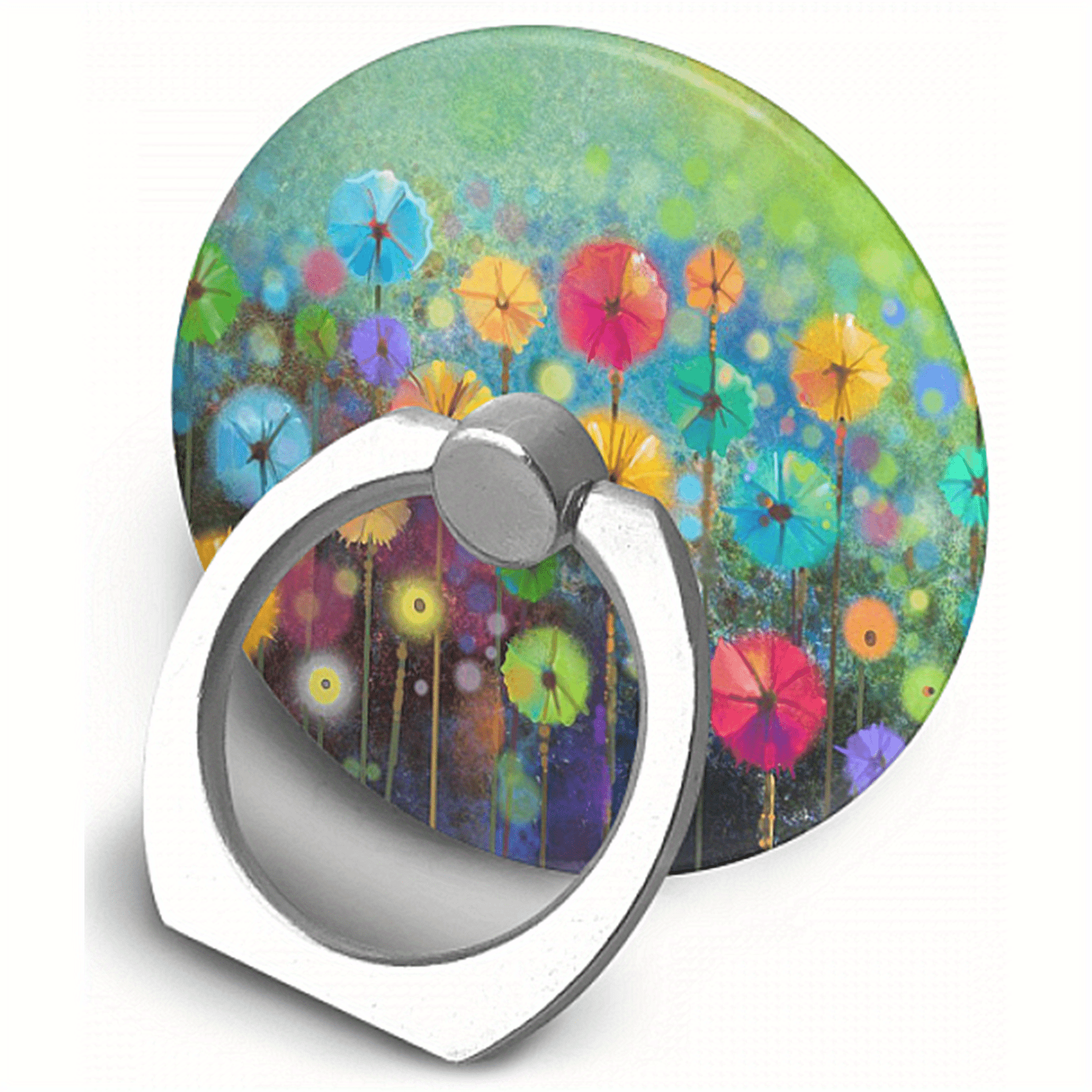 Flower Bush Floral Cell Phone Ring Holder Stand Personalized - Temu New ...