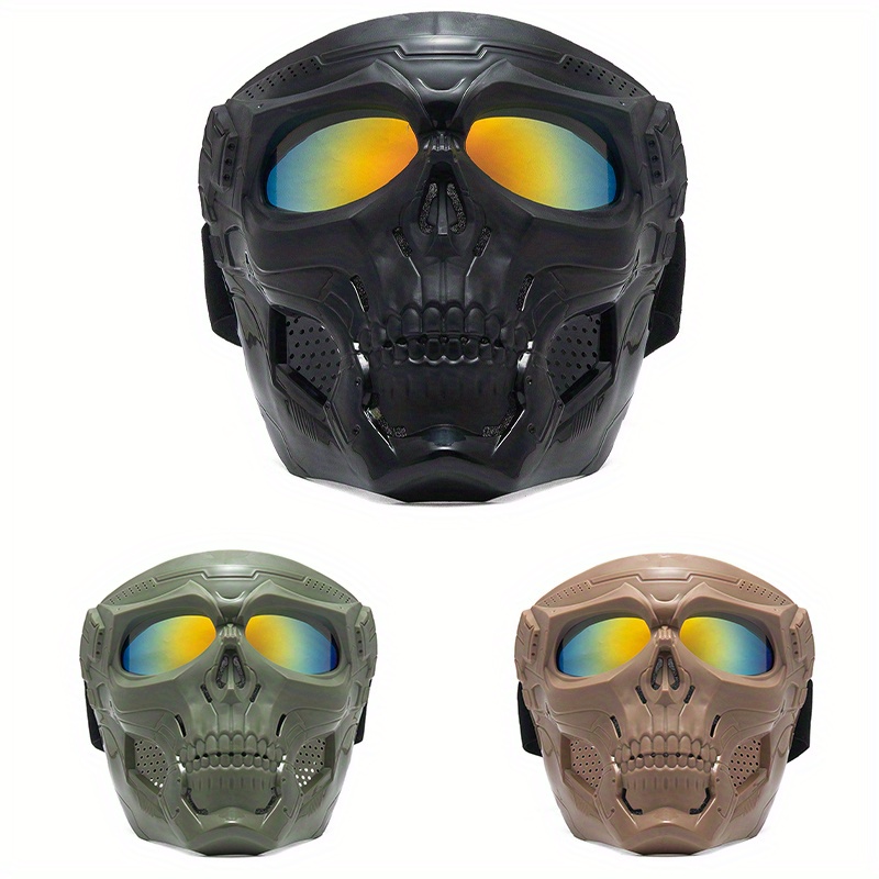Skull Airsoft Mask Full Face Paintball Mask Men Women - Temu