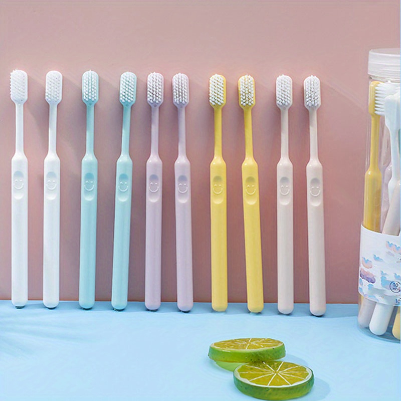 10 Soft Bristle Toothbrushes Ultra Fine And Super Soft Manual ...