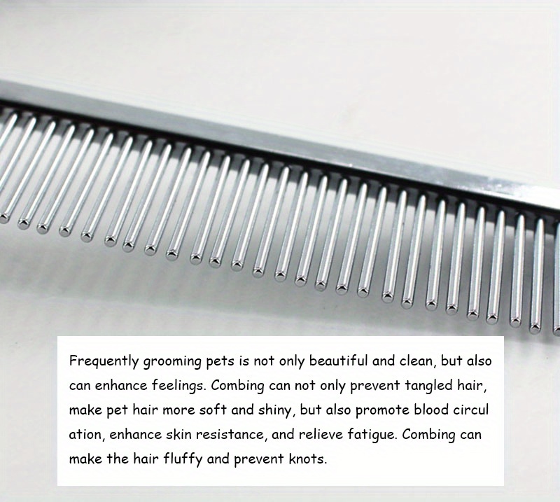 Premium Stainless Steel Pet Hair Removal Comb Wooden Handle - Temu ...