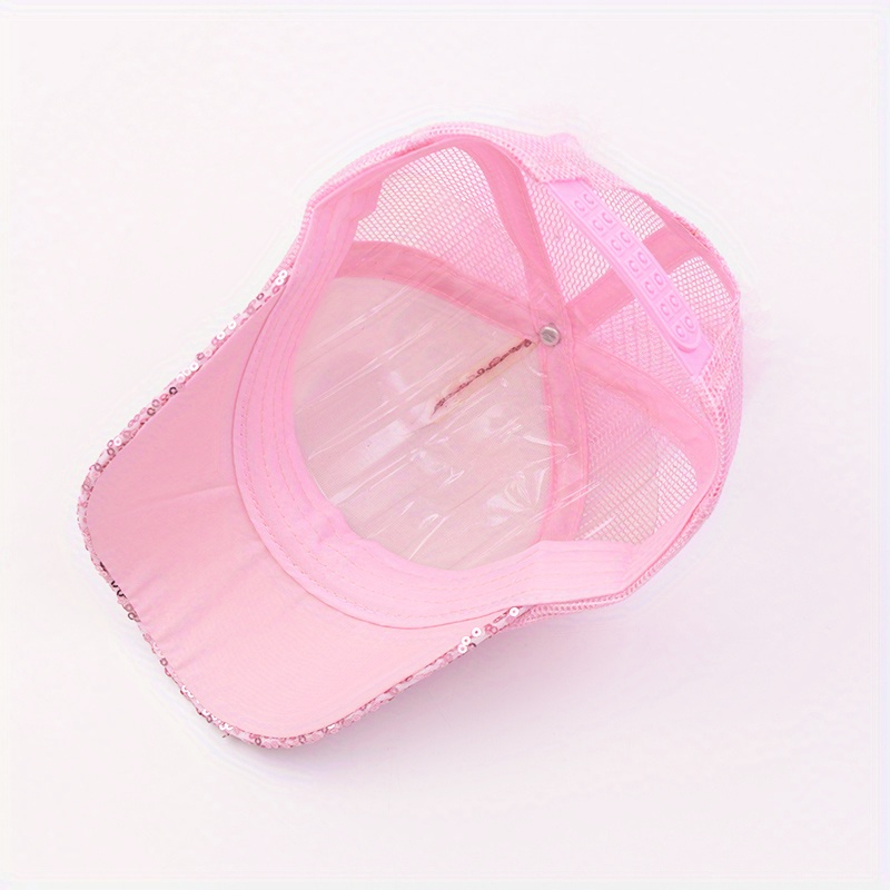 Girls Sequin Rabbit Ear Baseball Cap Adjustable Sun - Temu Norway