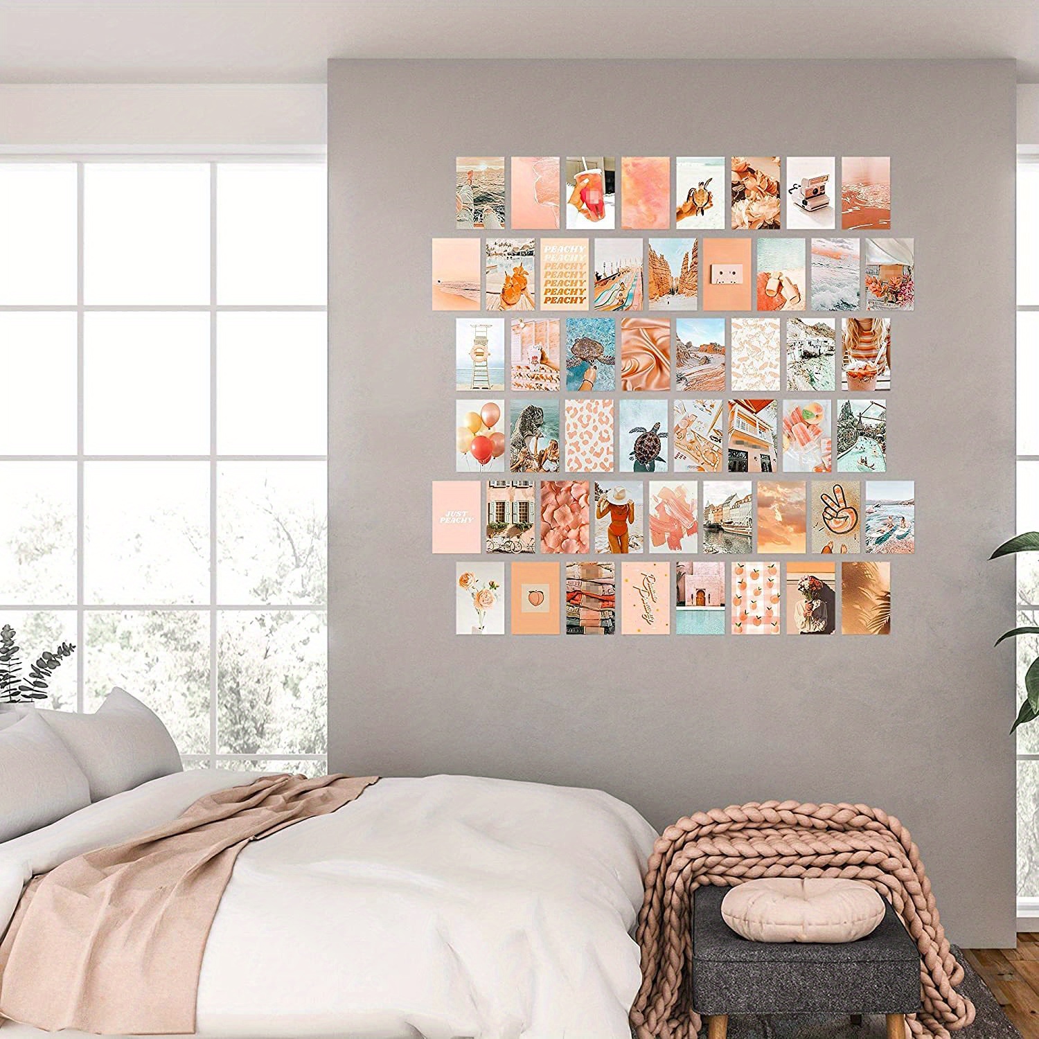 Peach Beach Aesthetic Picture Wall Collage Boho Style - Temu