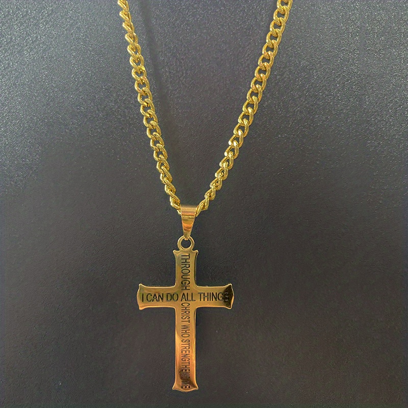 Fashion Cross Pendant Three Colors Hip Hop Trendy Necklace For Men ...