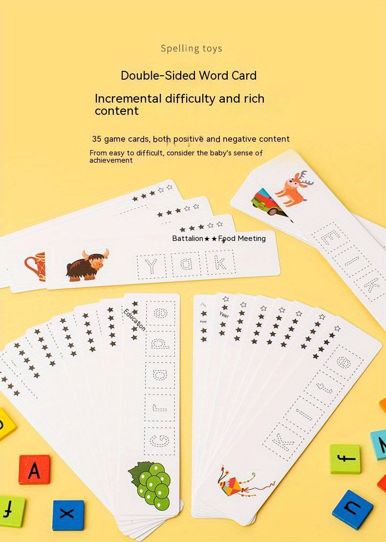 Children Early Wooden Fun Spelling Word Game 26 Alphabet - Temu New Zealand