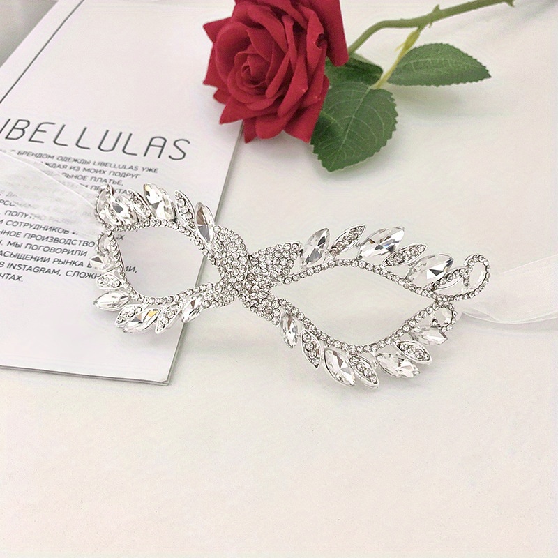 Alloy Mask Crystal Carnival Masquerade Party Accessories - Temu