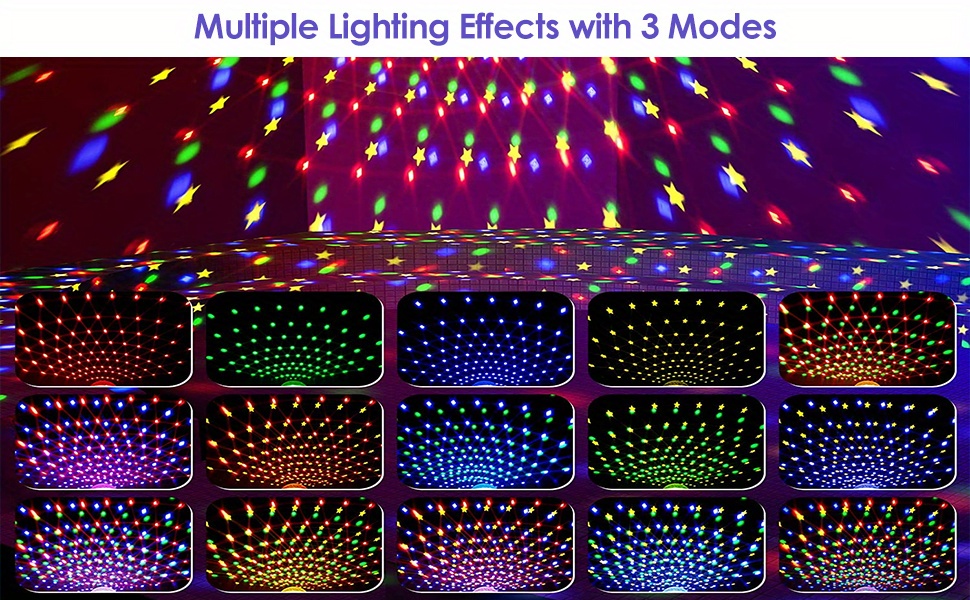 Disco Ball Lights Party Lights Dj Stage Lights Usb Rgb Ball - Temu United