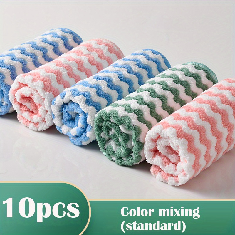 5 10 15 20pcs Kitchen Dishcloth Super Absorbent Scouring Pads Wet And ...