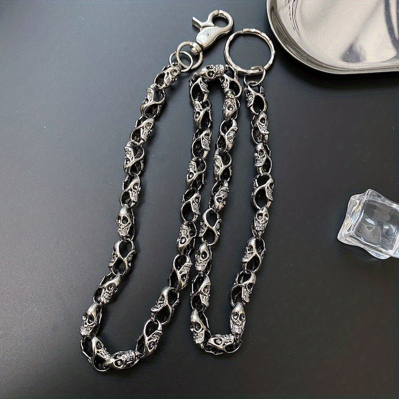 Mens Skull Pattern Wallet Chain Punk Pants Chain | Temu Australia