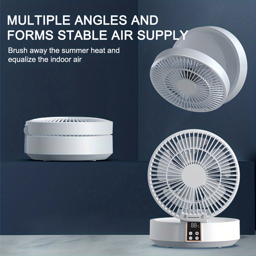 Remote Control Folding Fan 3 speed High Wind Power Silent - Temu