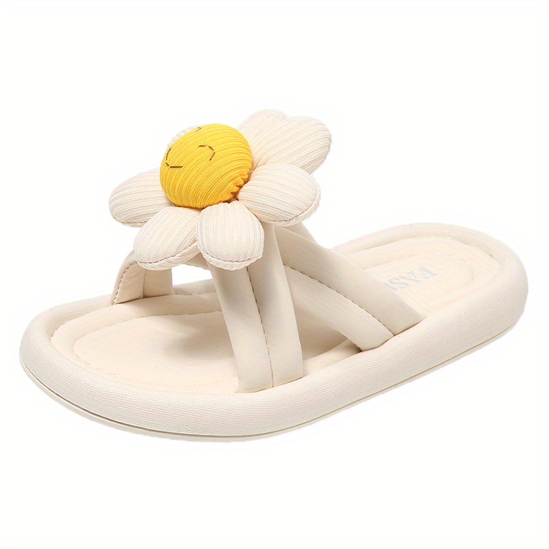 Girls Floral Bow Tie Slides Kids Cute Slippers Home Use - Temu New Zealand