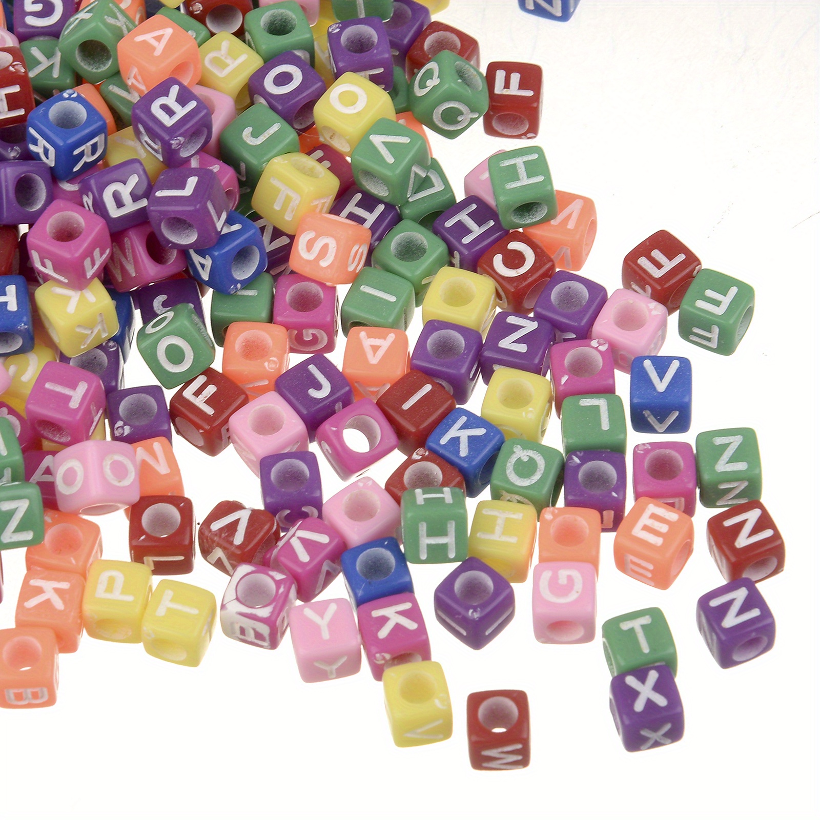 Mixed Color Mixed Letter Acrylic Spacer Beads Alphabet - Temu United ...