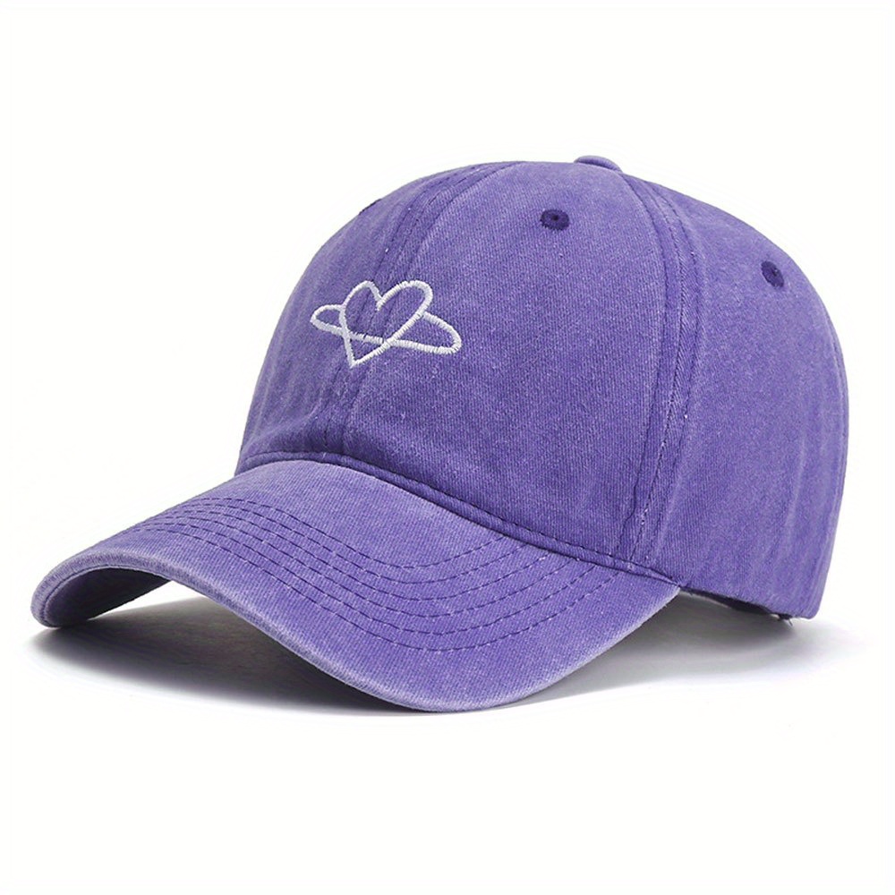 Love Heart Embroidered Baseball Cap Couple Dad Hat Baseball Caps ...