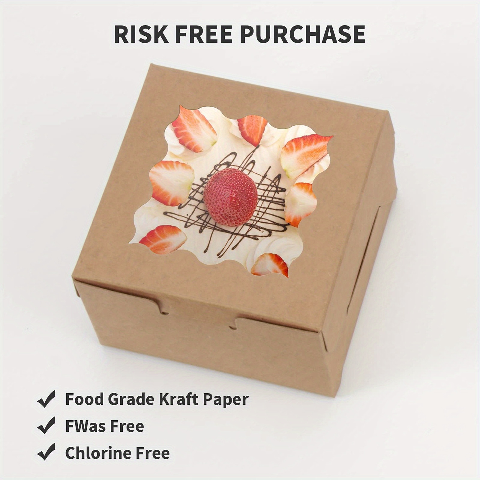 Mini Dessert Boxes Window Stickers Individual Cupcake Pastry - Temu