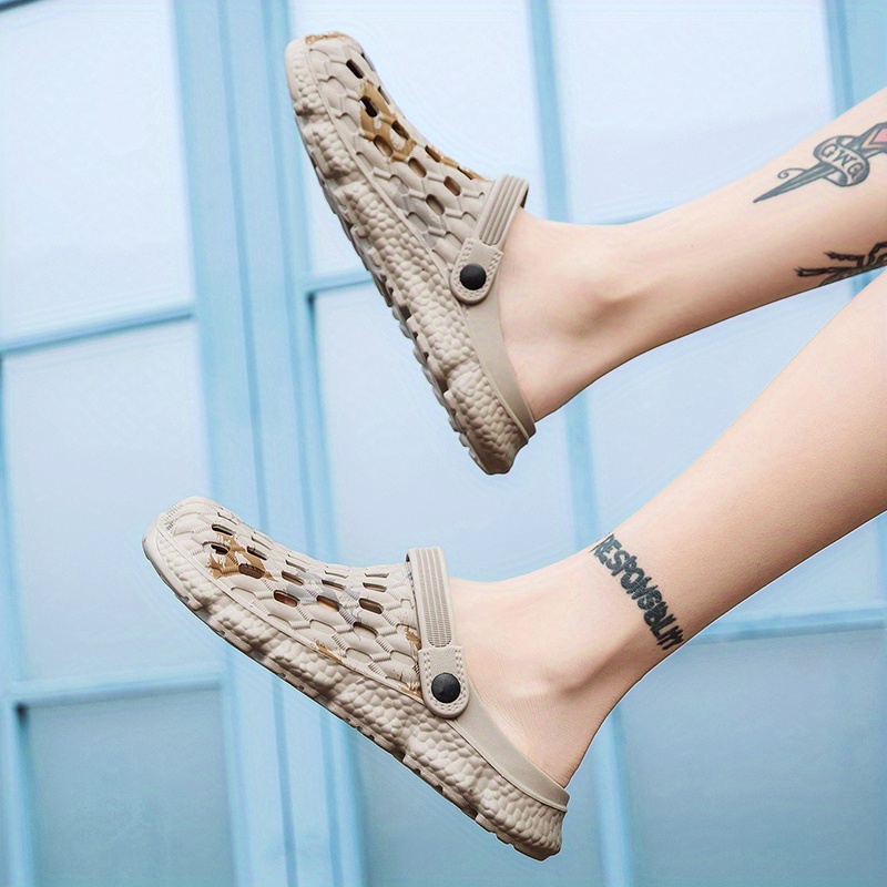 Men's Clogs Water Shoes, Slip-on Closed Toe Sandals, Soft Sole Walking Shoes, Outdoor Garden ...