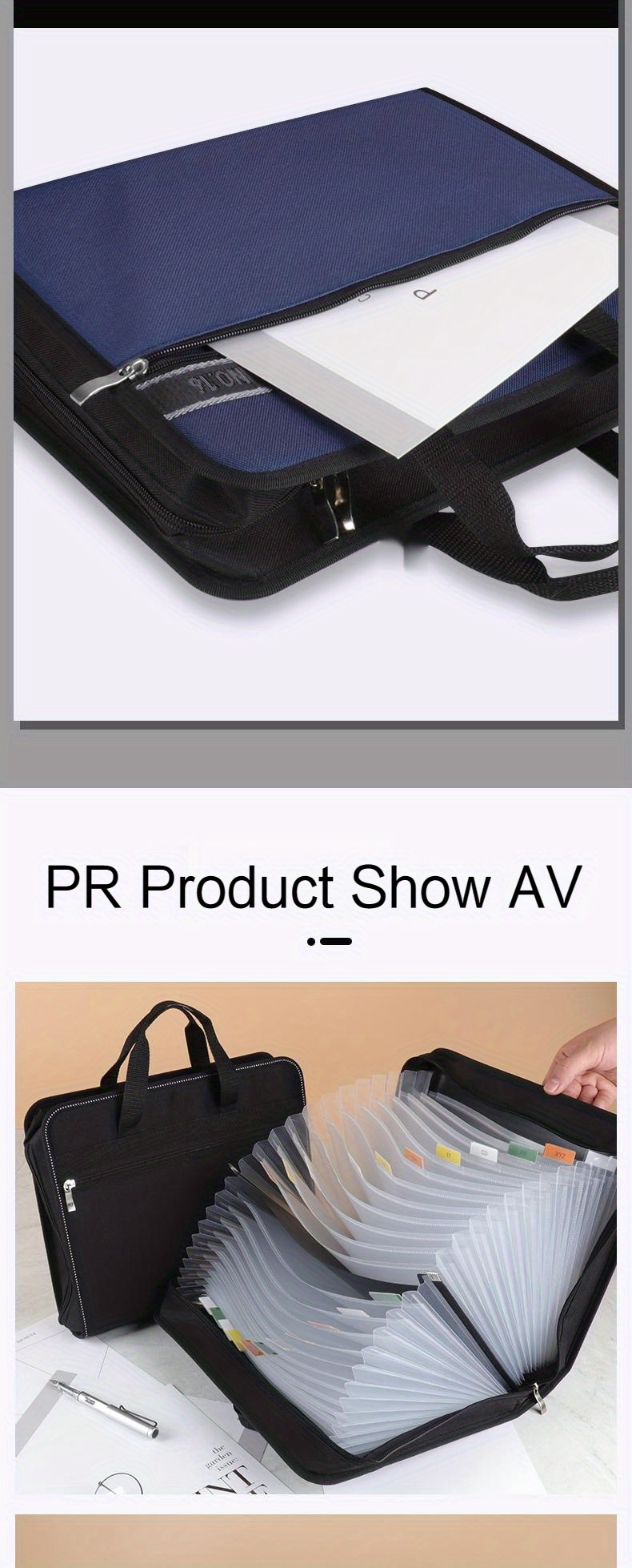 pocket portable canvas file bag oxford cloth 26 a4 - Temu Australia