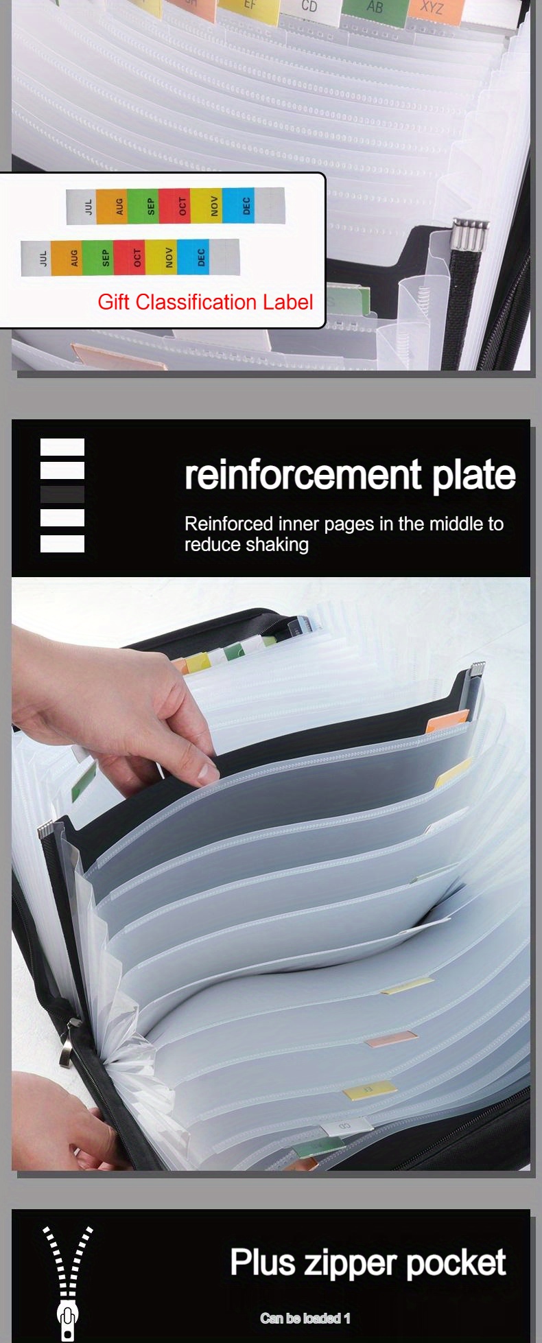 pocket portable canvas file bag oxford cloth 26 a4 - Temu Australia