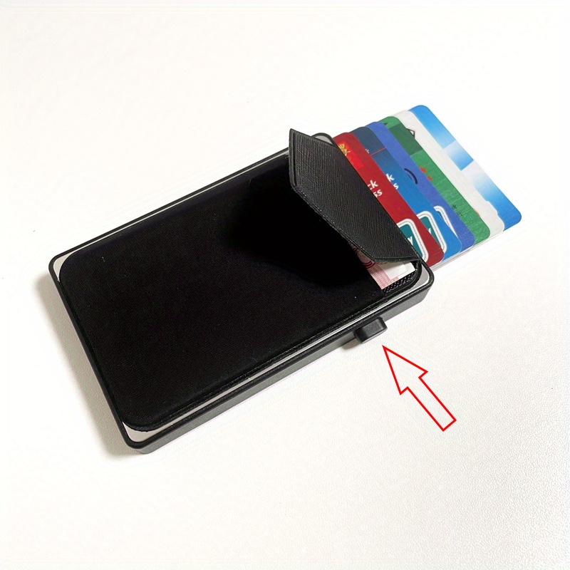 Rfid Blocking Card Holder Aluminum Smart Wallet Metal Pop - Temu