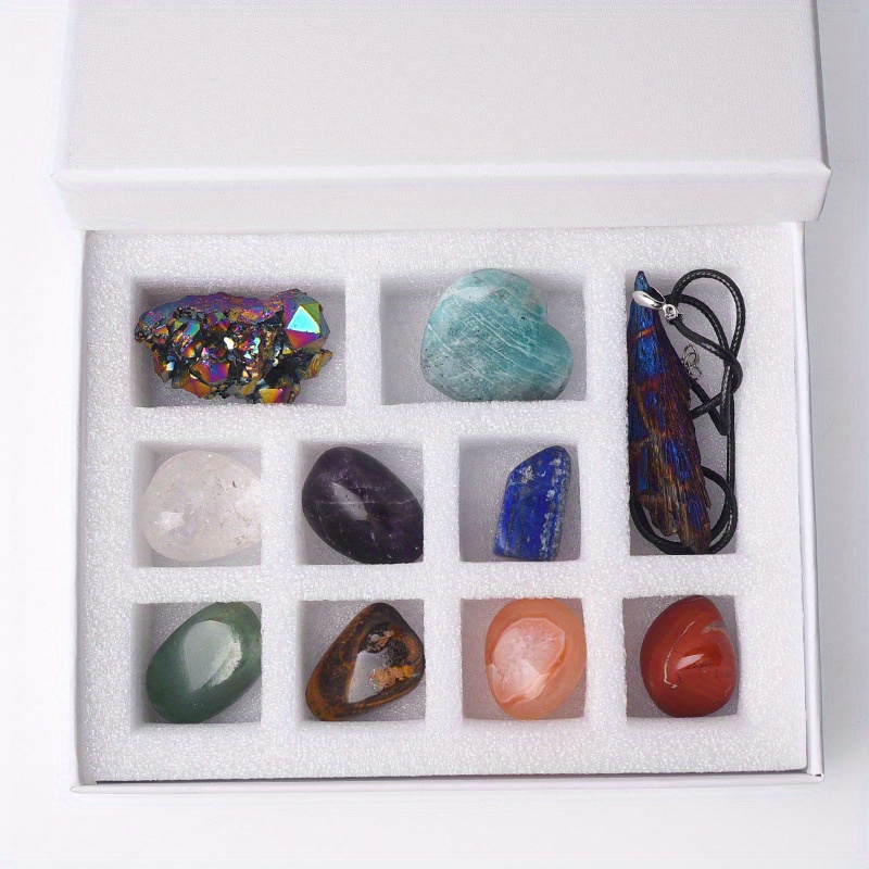 natural crystal gravel tumbled rough gemstone gift box - Temu Norway