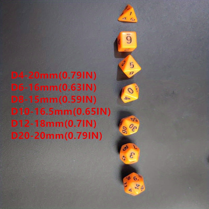 7個 ティブ多面サイコロセット、耐久性のあるサイコロd4 d6 d8 d10 d10 d12 d20エンターテイメントゲーム | temu Temu Japan