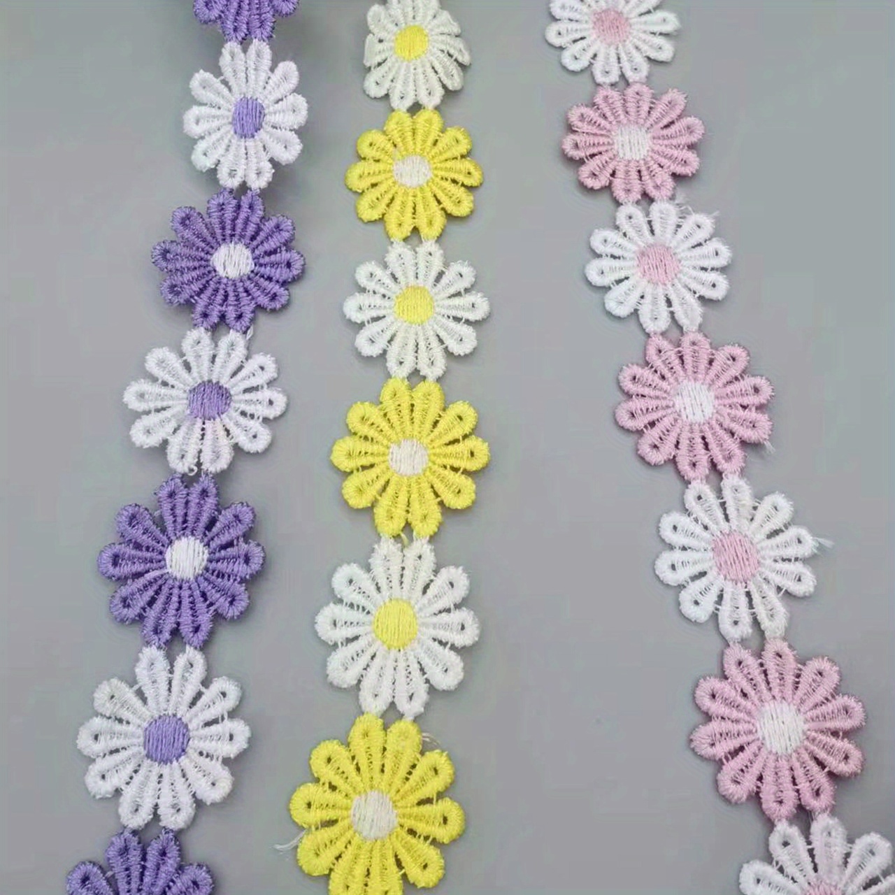 1yard/2yards Small Daisy Flower Embroidery Lace Home Hat - Temu New Zealand
